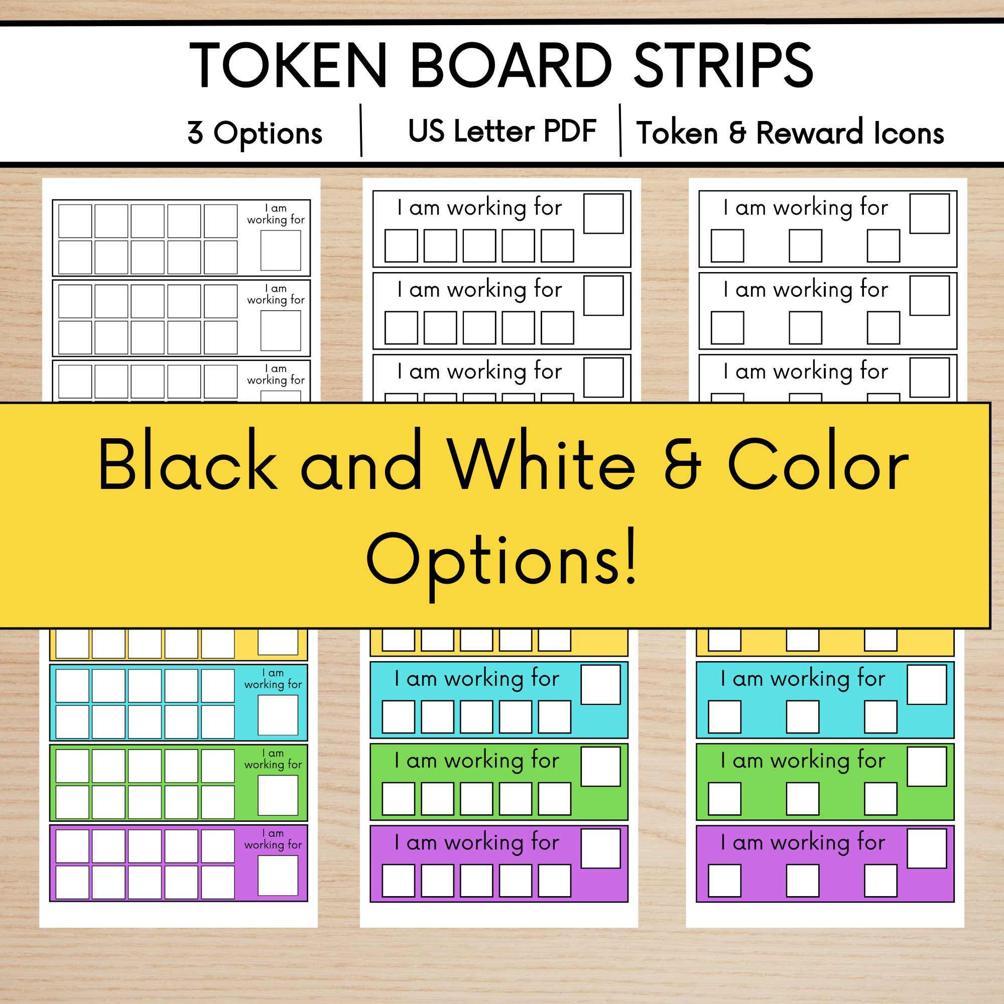 Printable Token Boards, Kids Reward Chart, Token Boards for Speech, ABA ...