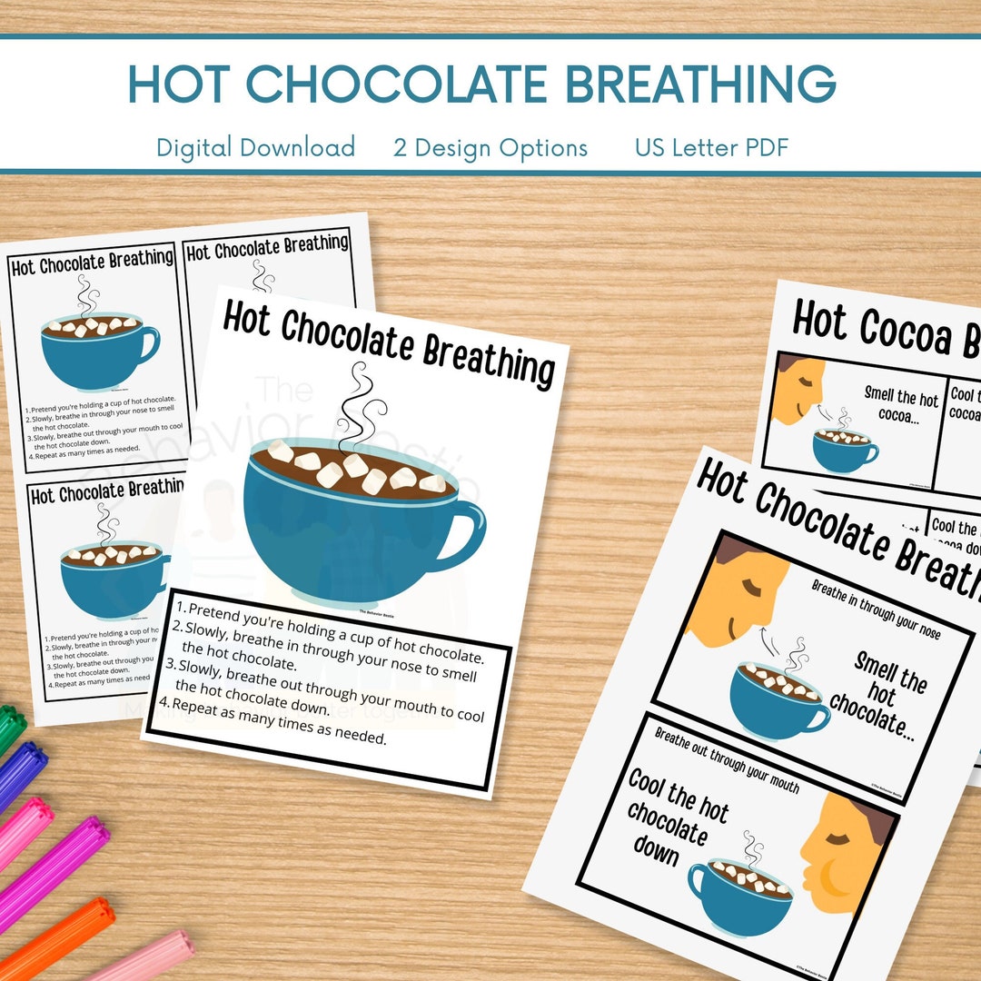 Hot Chocolate Breathing Strategy Coping Skills Breathing Visual for ...