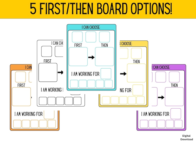 First-then Board W/ Tokens Now Next Board Autism Visual - Etsy Ireland