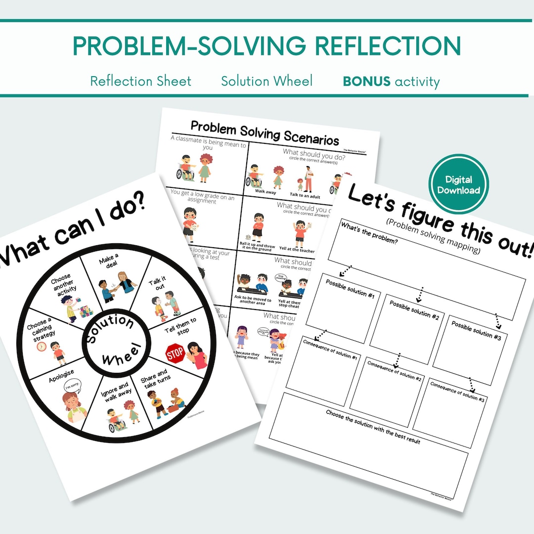Problem Solving Reflection Sheet Problem Solving Skills Problem Solving ...