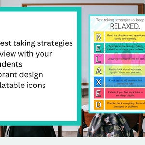 Test Taking Strategies Poster: Classroom Exam Tips (digital Download ...