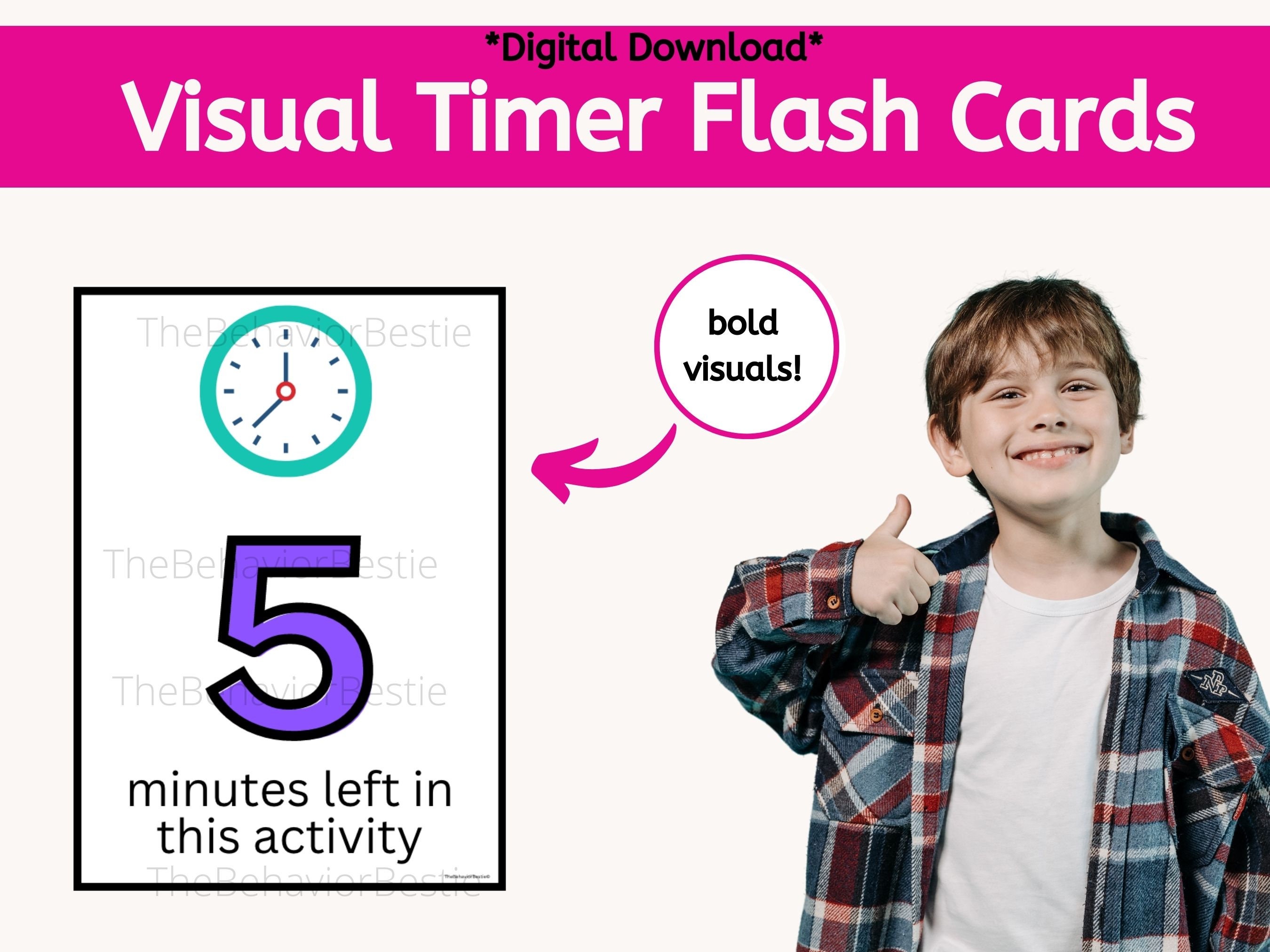 Visual Timer Countdown Flashcards Visual Timer Cards - Etsy Canada