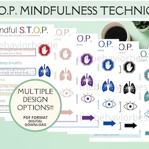 STOP Mindfulness Technique - Etsy