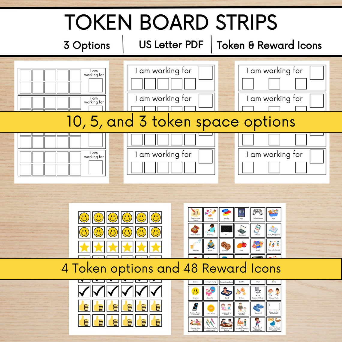 Printable Token Board: Kids Reward Chart, ABA Therapy (digital Download ...