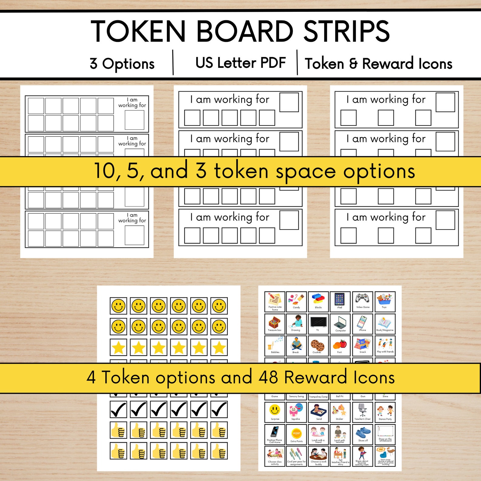 Printable Token Board: Kids Reward Chart, ABA Therapy (digital Download ...
