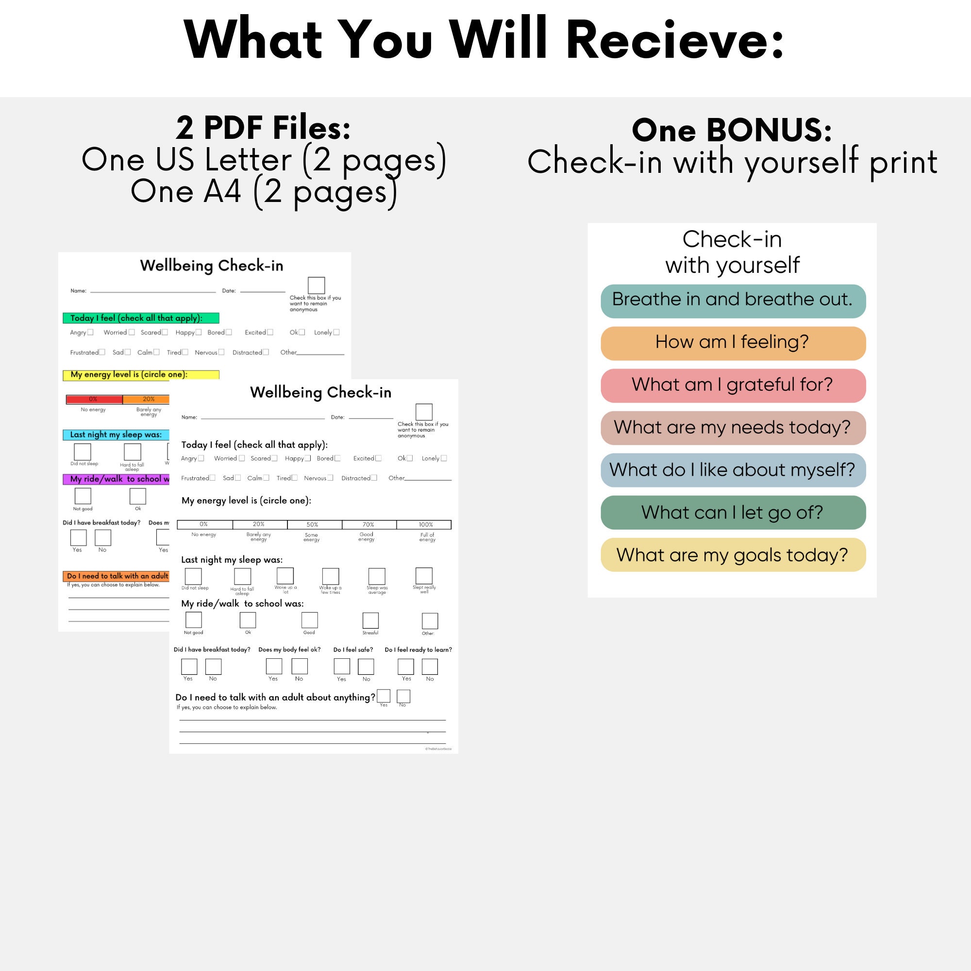 Daily Check-in, Mental Health Check-in for Teens - Etsy