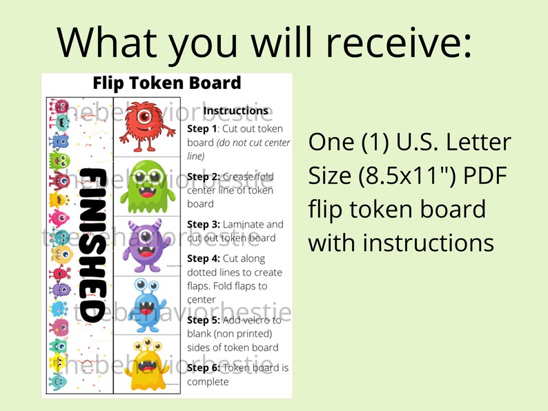 Printable Monsters Token Board | Tokenless Token Board | Flip Token ...