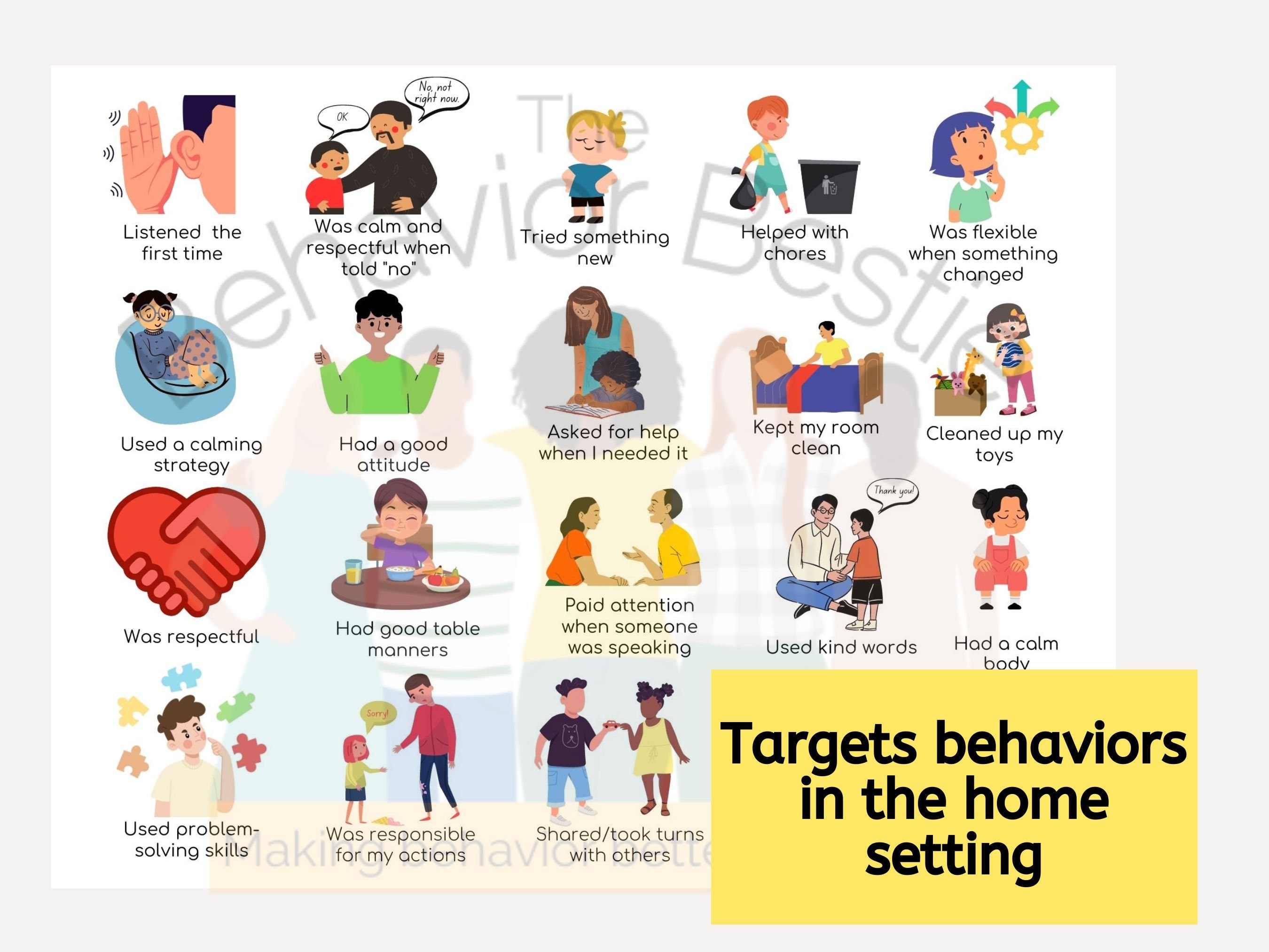 Good Choices Chart for at Home Digital Good Behavior Chart Positive ...