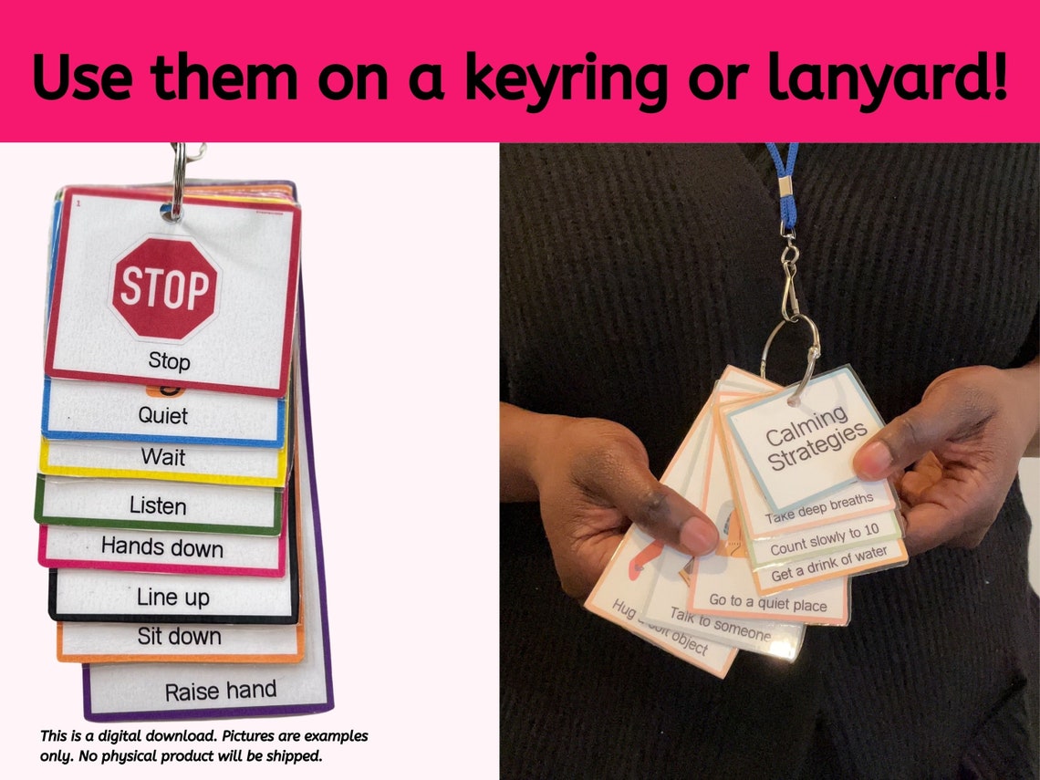 Printable Behavior Cue Cards Visual Cue Cards Calming - Etsy UK