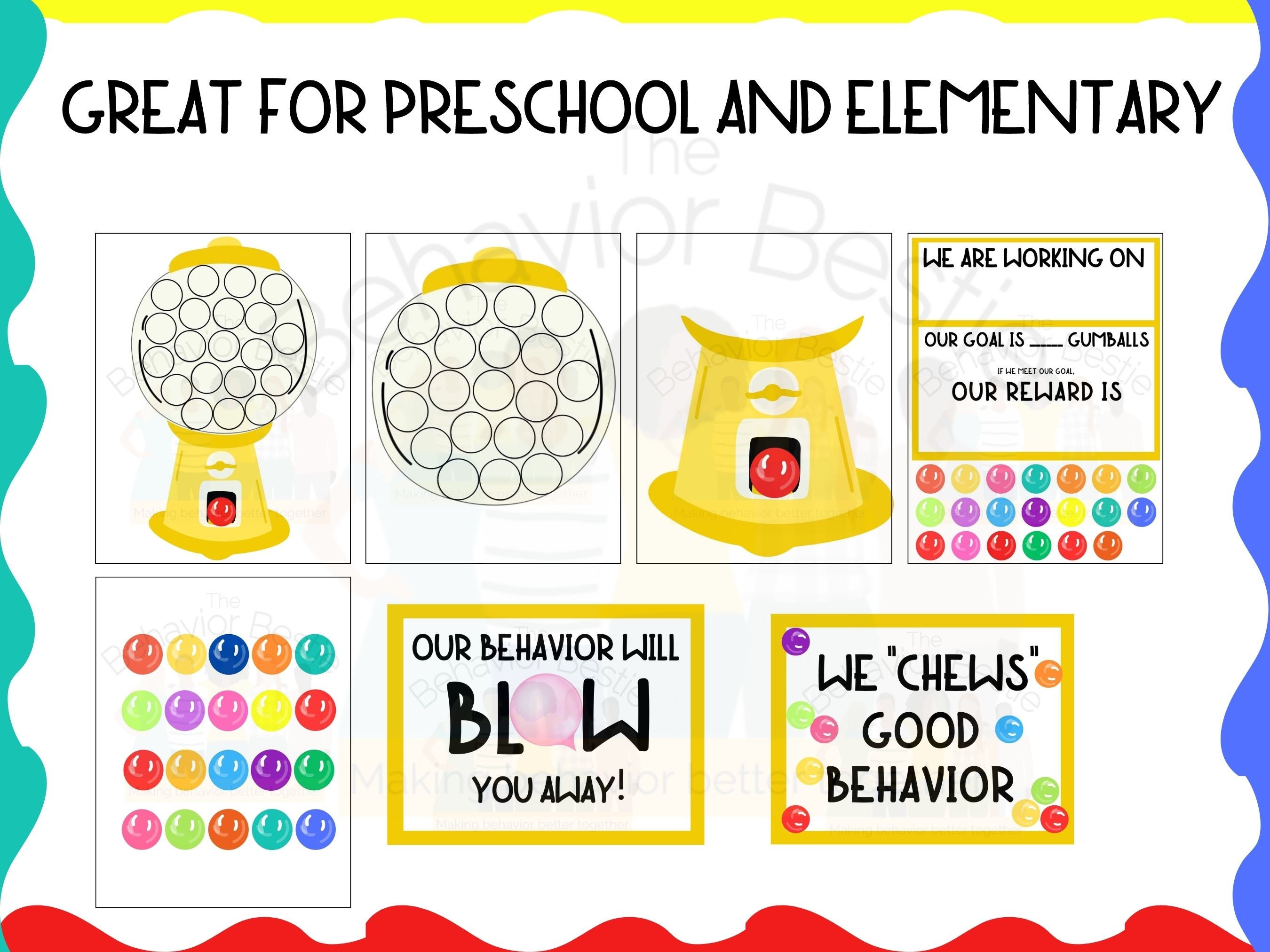 Gumball Reward Chart: Classroom Behavior Management (digital Download ...