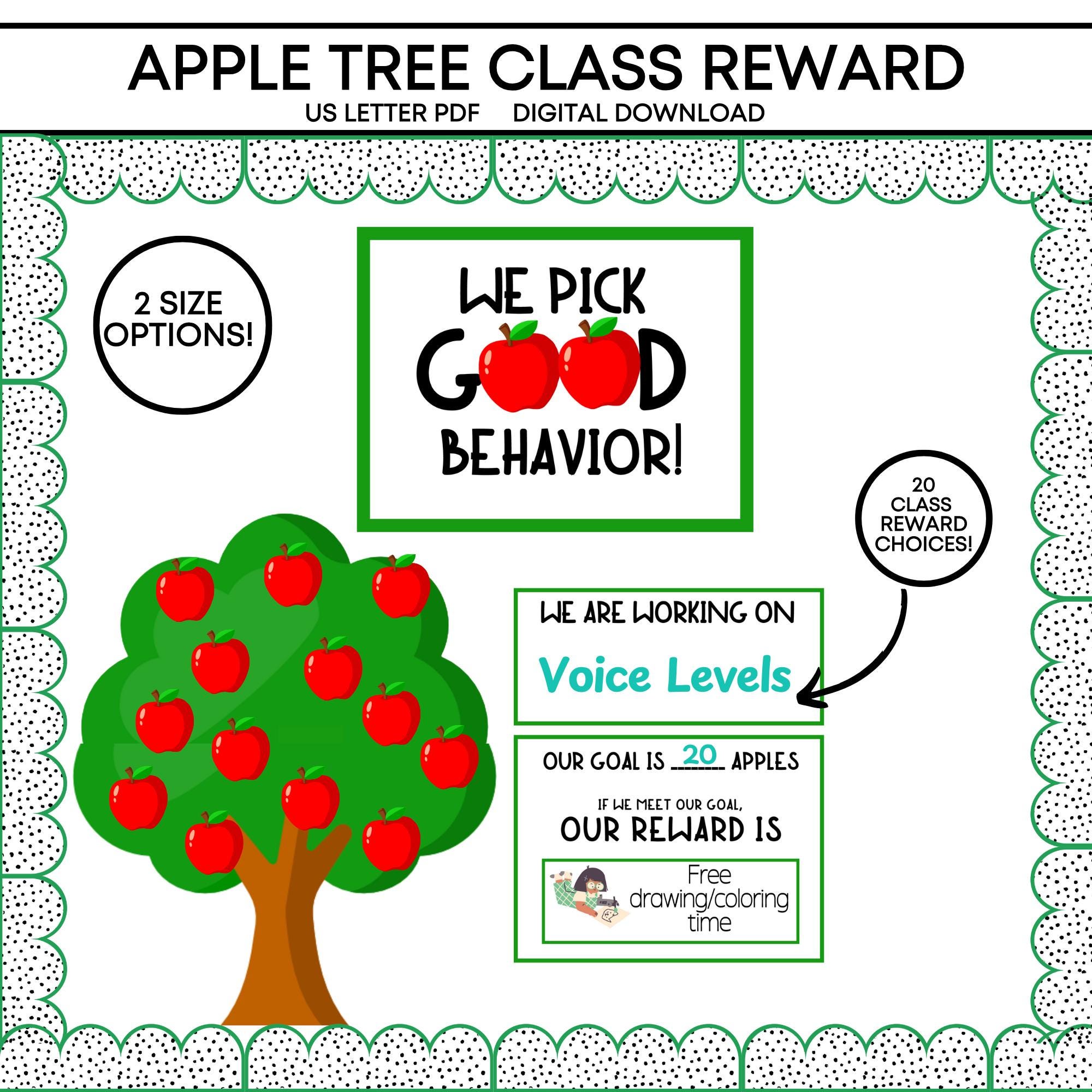 Apple Tree Class Reward System: Positive Behavior Chart (PDF) - Etsy