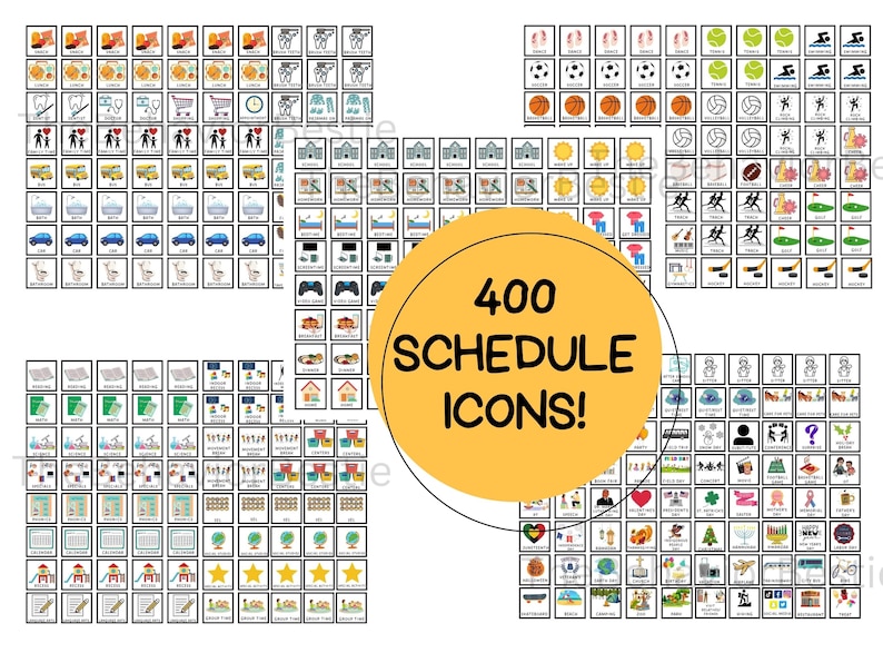 Kid's Visual Weekly Schedule: 400+ Icons, Autism & ADHD Friendly ...