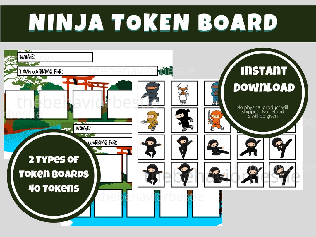 Ninja Token Belohnungstabelle: Verhaltensmanagement (Digitaler Download ...