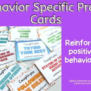 Student Praise Cards: Positive Behavior Notes for Teachers (PDF) - Etsy