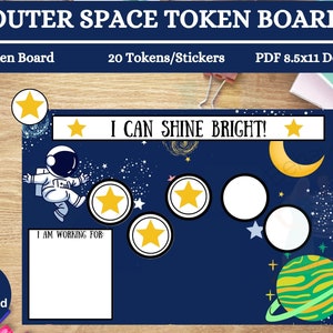Outer Space Token Board | Astronaut Reward Chart | Space Reward Chart ...