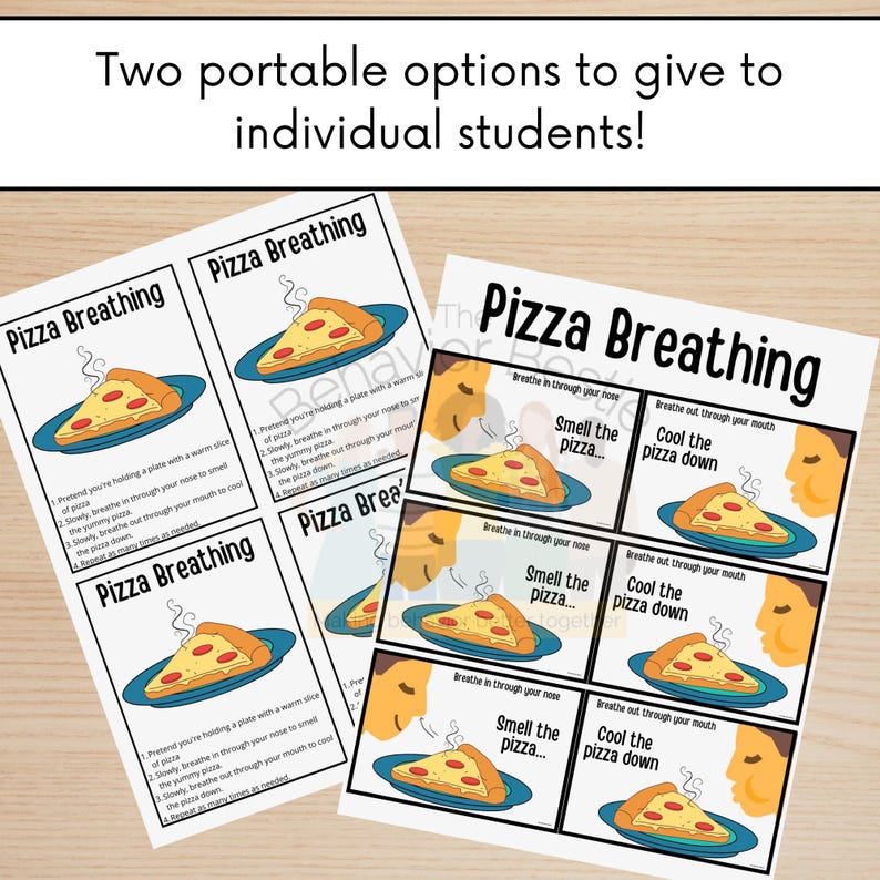 Pizza Breathing Strategy: Calming Skills for Kids (printable PDF) - Etsy