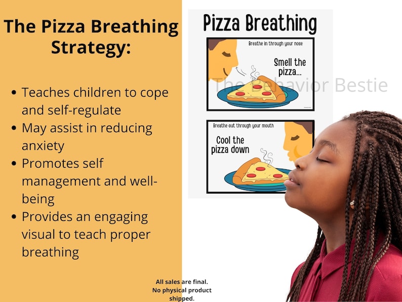 Pizza Breathing Strategy Coping Skills Breathing Visual for Kids ...