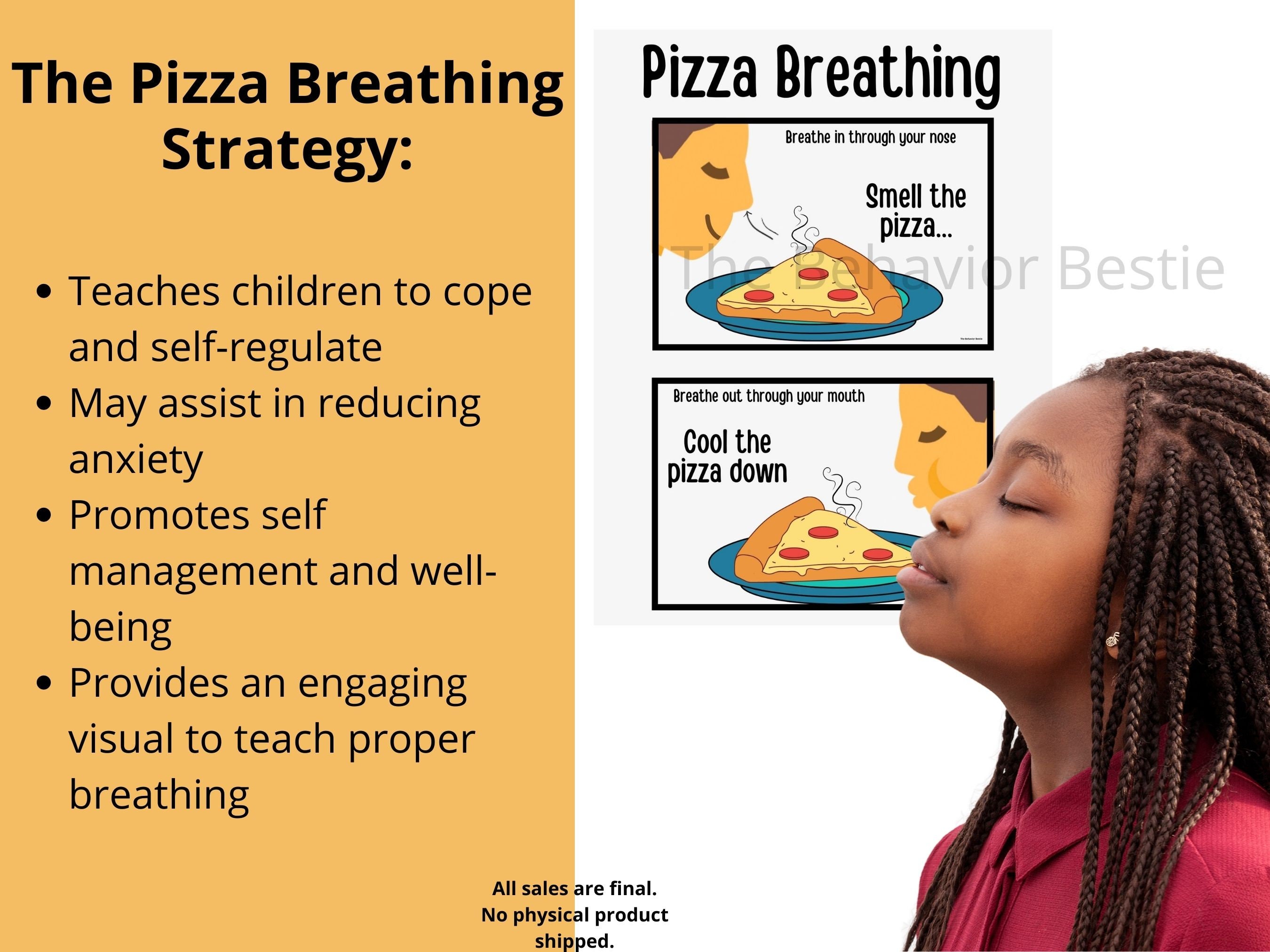 Pizza Breathing Strategy Coping Skills Breathing Visual for Kids ...