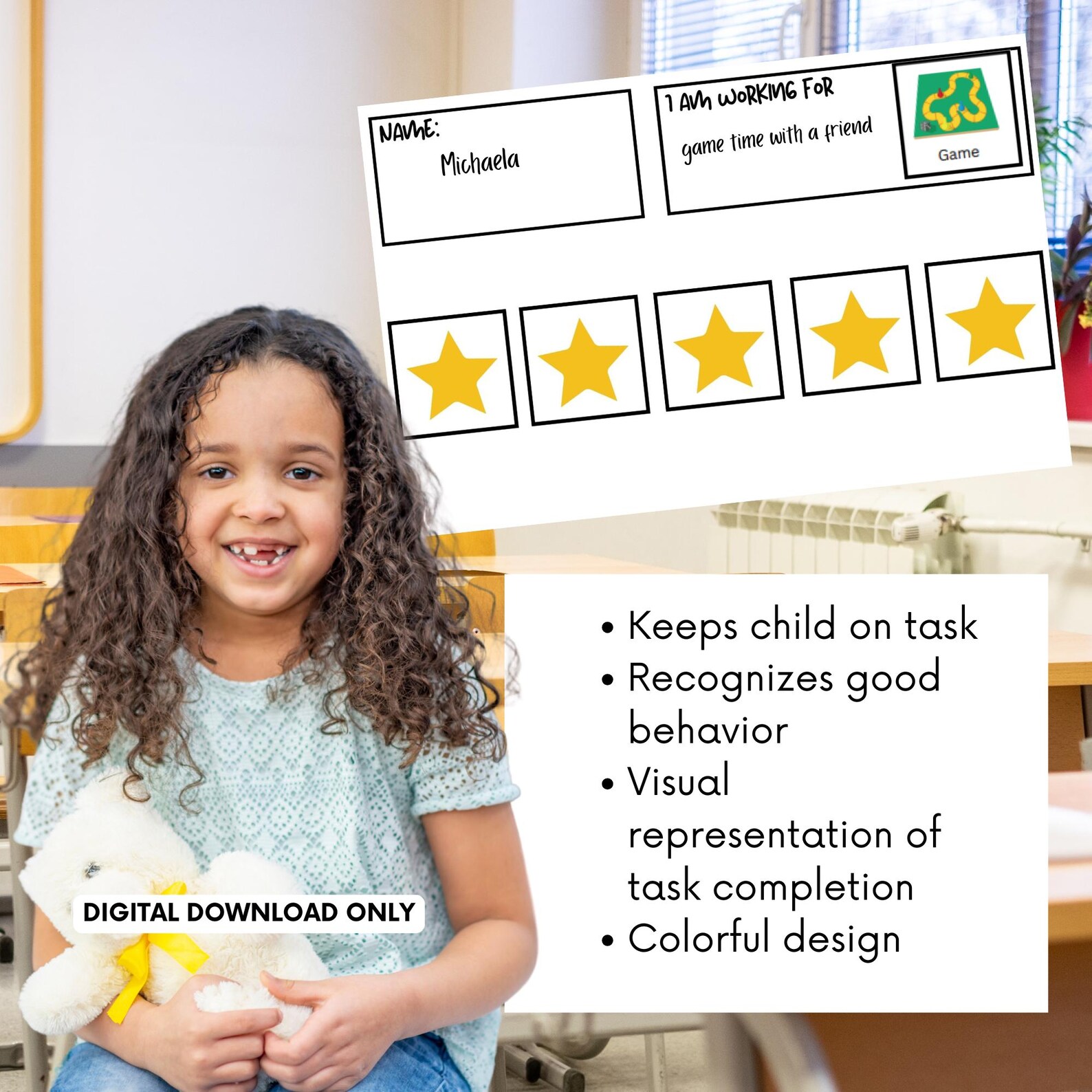 Star Reward Chart: Printable Behavior Token Board (PDF) - Etsy Canada