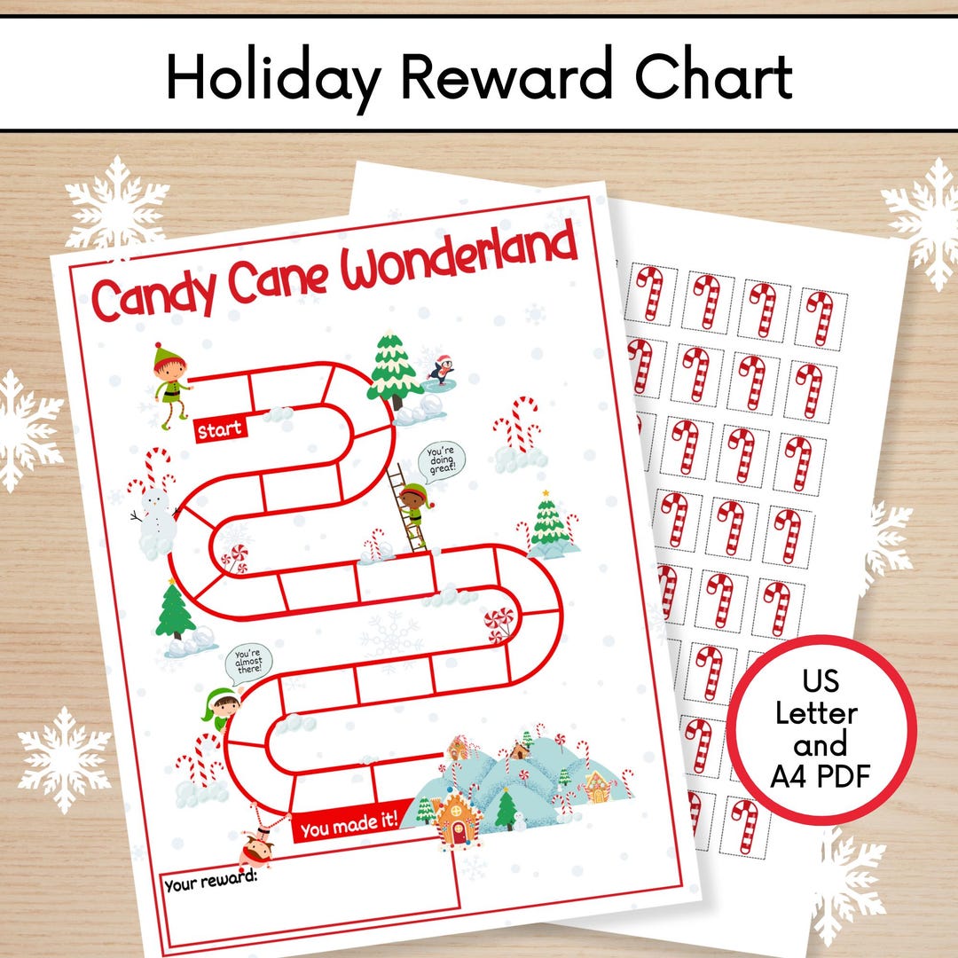 Holiday Reward Chart | Christmas Behavior Chart for Kids - Etsy
