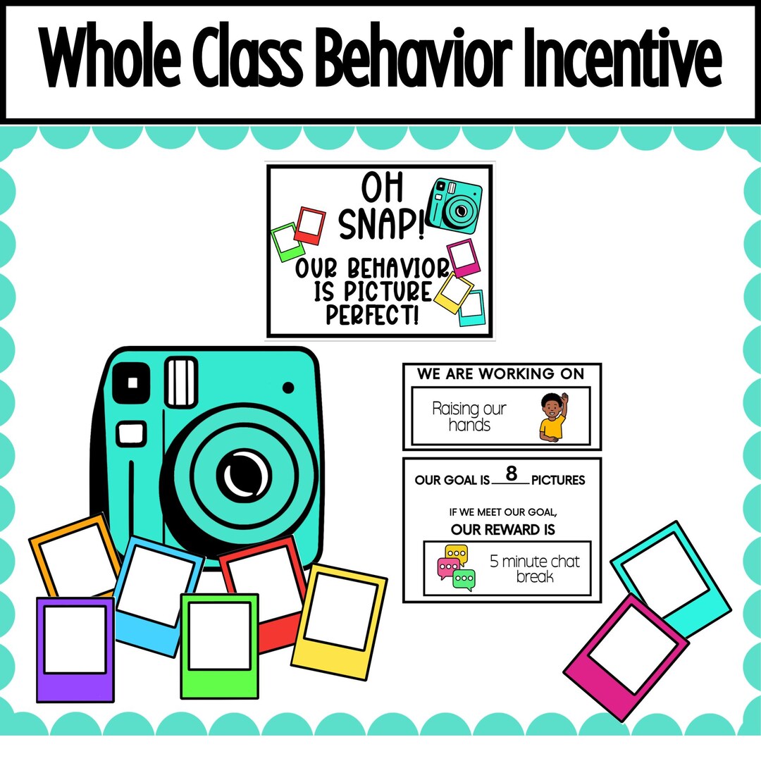 Picture Perfect Behavior Reward | Whole Class Incentive (editable) - Etsy