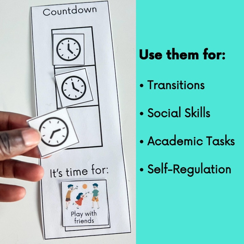 Visual Countdown Boards | Visual Supports for Transitions, Waiting, and ...