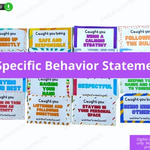 Student Praise Cards: Positive Behavior Notes for Teachers (PDF) - Etsy
