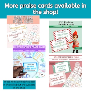 Student Praise Cards, Positive Teacher Notes for Students, Printable ...