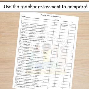 Classroom Behavior Chart: Positive Choices Checklist (PDF & PPT) - Etsy