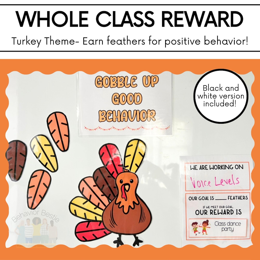 Turkey Theme Class Reward System: Positive Behavior Management - Etsy
