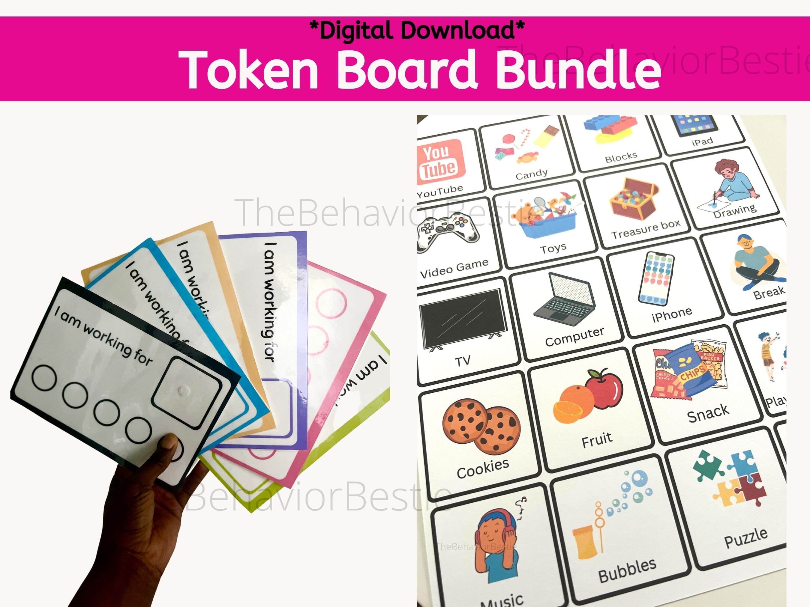 Digital Token Board Bundle Sticker Chart Bundle Behavior Chart Bundle ...