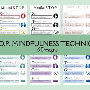 STOP Mindfulness Technique - Etsy