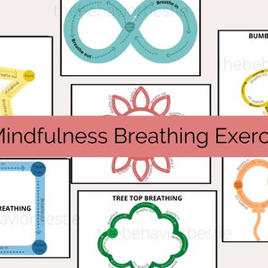 Calming Breathing Exercises | Mindfulness Breathing Cards | Finger ...