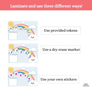 Rainbow Token Board, Rainbow Reward Chart for Kids, Autism Visual ...