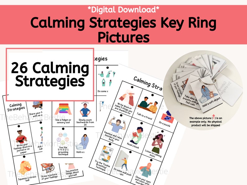 DIGITAL Calming Strategies Visual/ PRINTABLE Coping Skills Coping ...