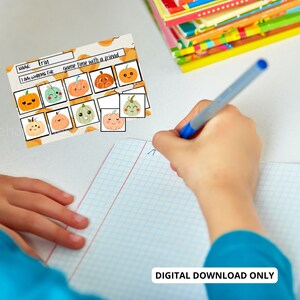Pumpkin Token Board | Digital Reward Chart | Fall Themed Token Board ...