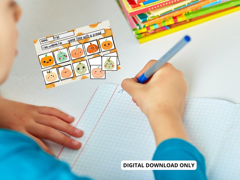 Pumpkin Token Board Digital Reward Chart Fall Themed Token Board ...