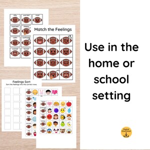 Football Feelings Match & Sort Activity (digital Download) - Etsy