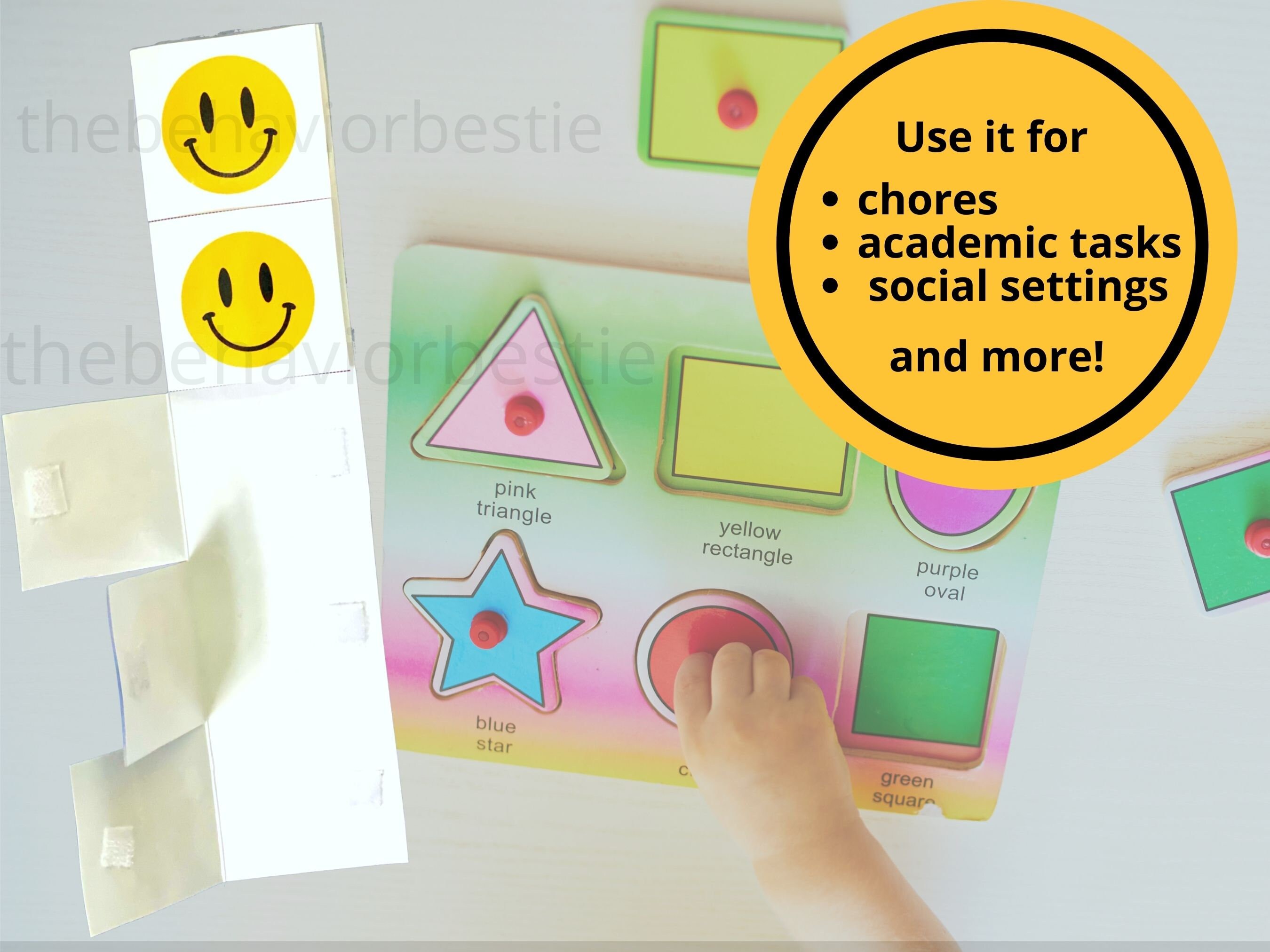 Digital Flip Token Board | Smile Face Token Board | Flip Reward Chart ...