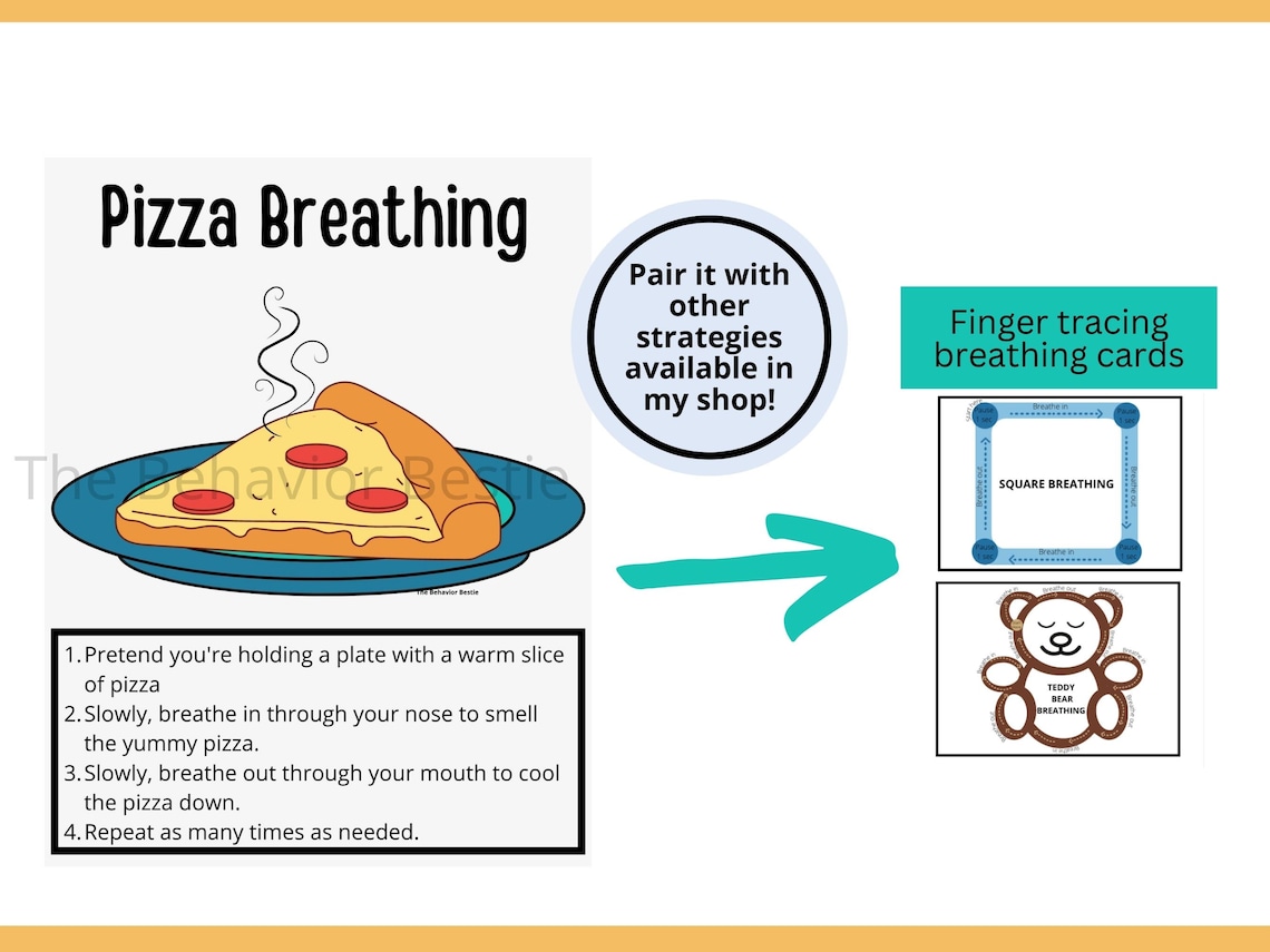 Pizza Breathing Strategy Coping Skills Breathing Visual for Kids ...