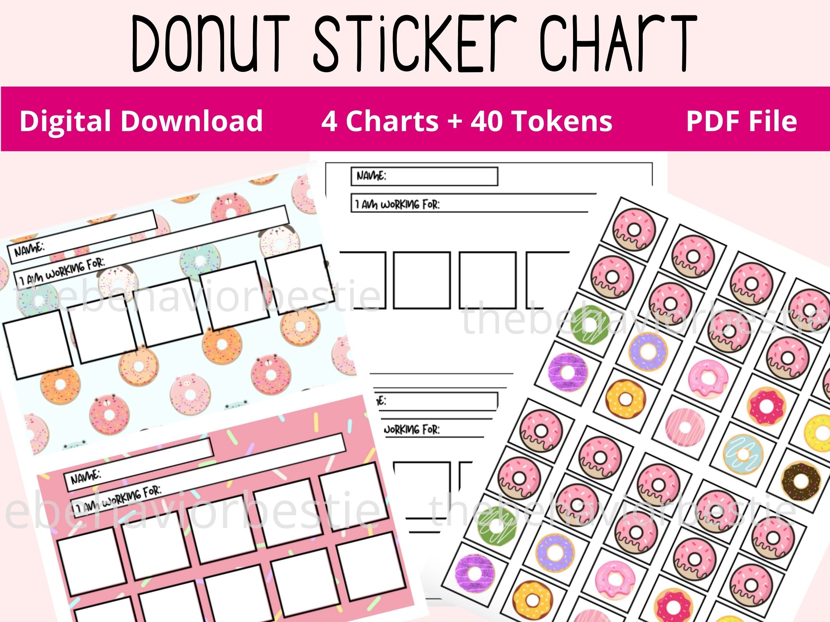 Donut Reward Chart | Digital Behavior Chart | Donut Sticker Chart ...