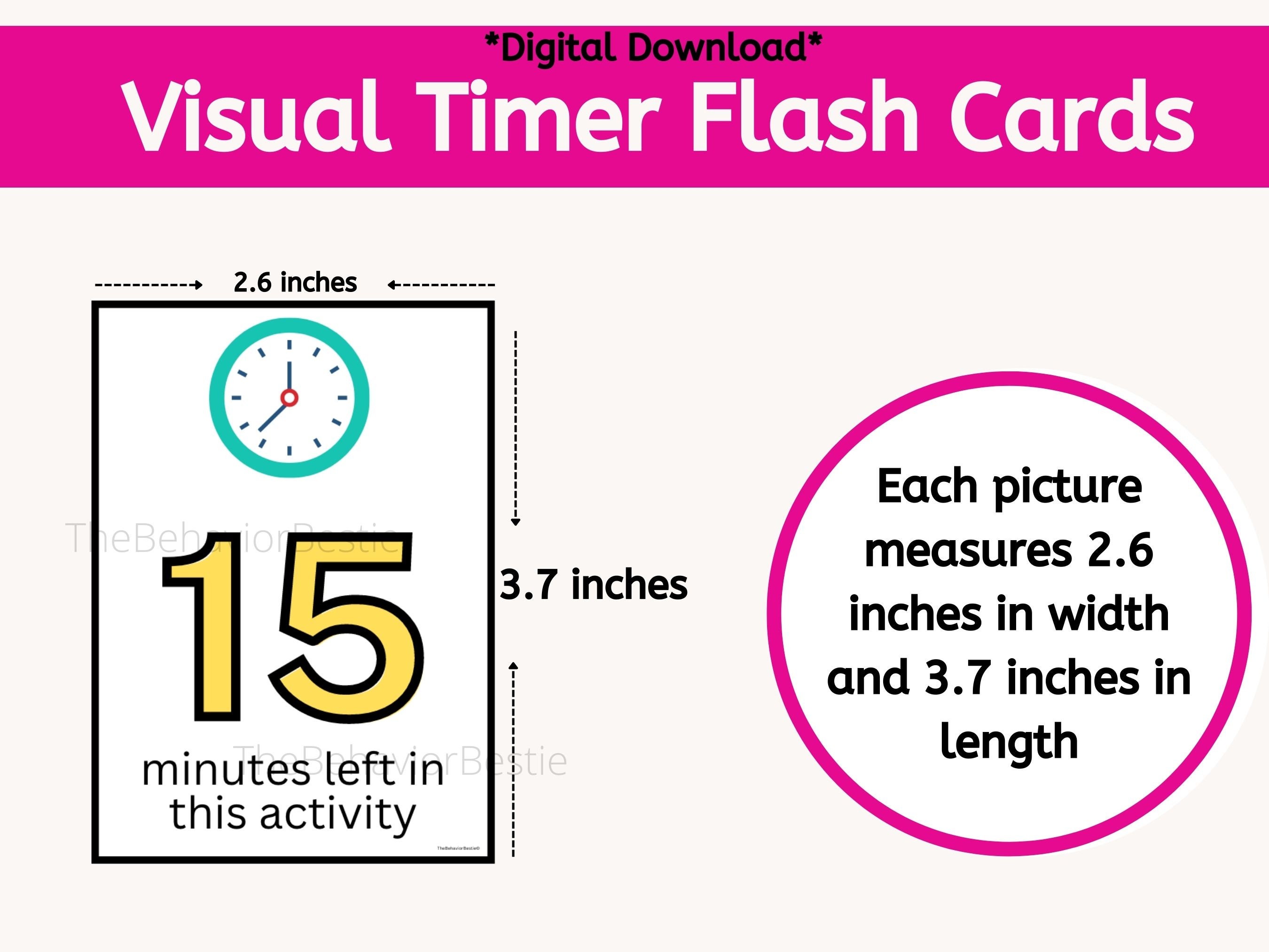 Visual Timer Countdown Flashcards Visual Timer Cards - Etsy Canada