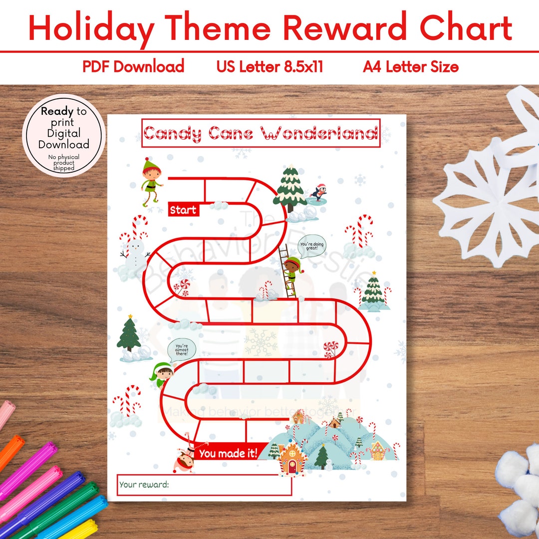 Reward Chart, Christmas Printable, Behavior Chart Download for Kids ...