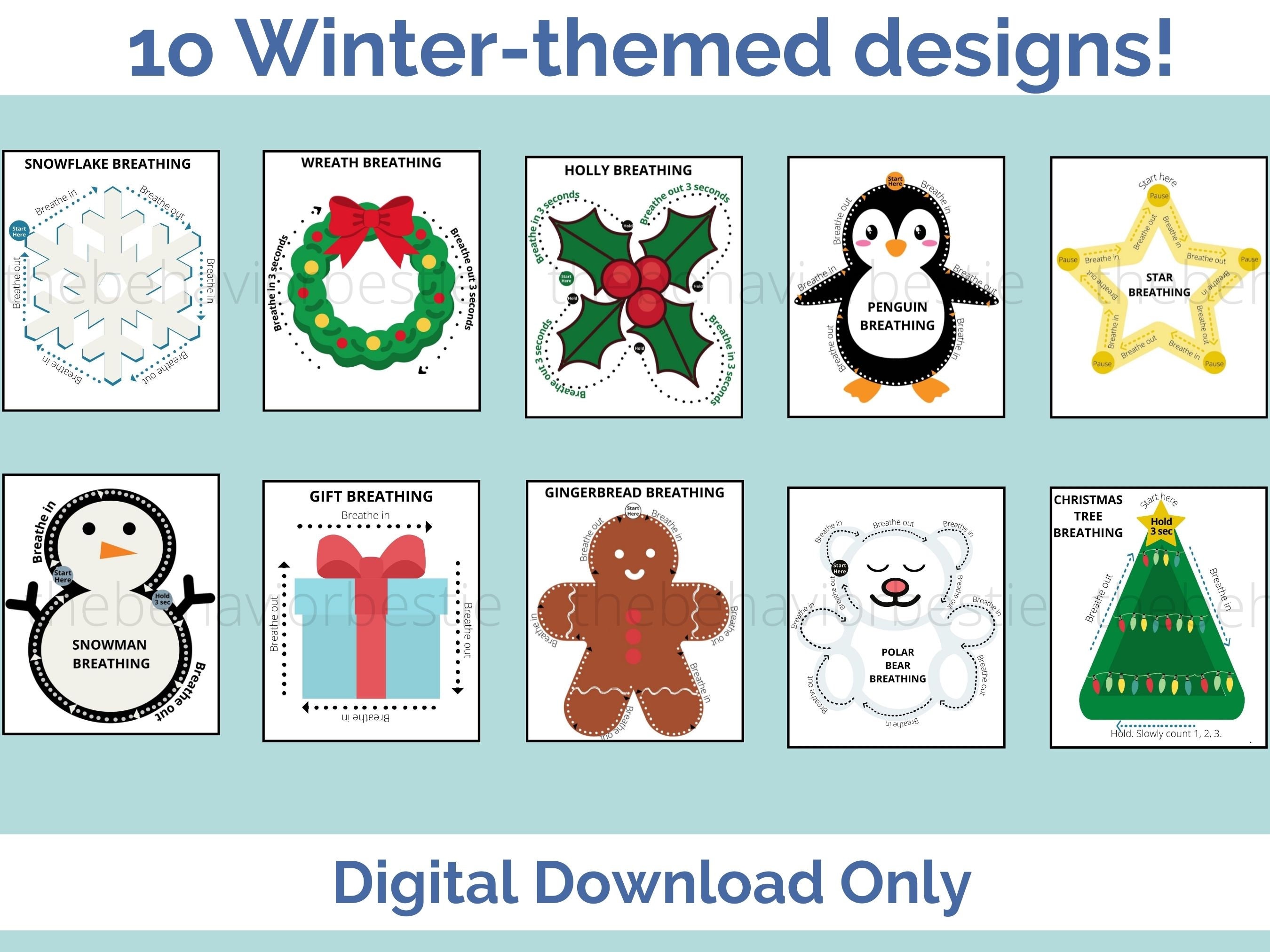 Mindfulness Breathing Cards Mindfulness Breathing Activity DIGITAL ...