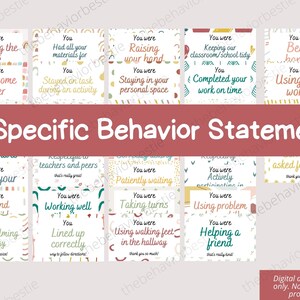 Boho Theme Positive Praise Cards | Behavior Specific Praise Cards ...