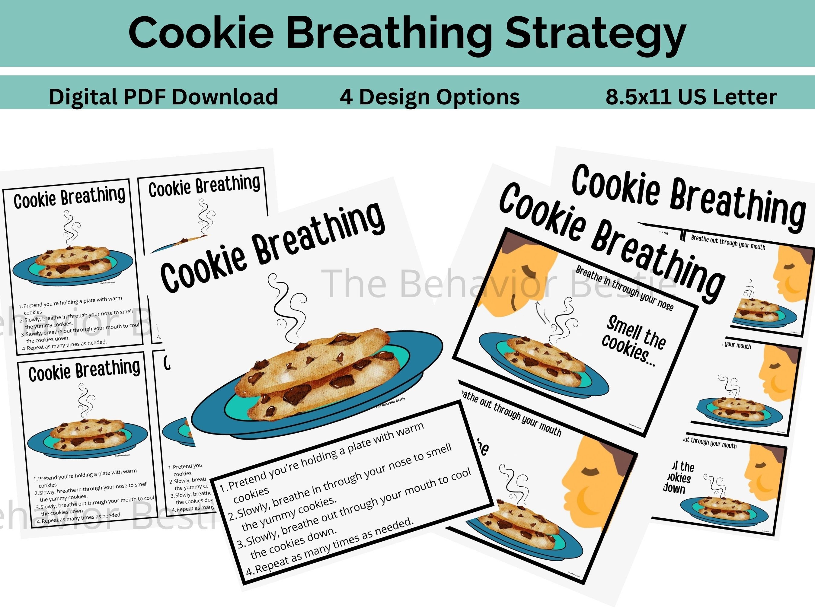 Cookie Breathing Strategy | Coping Skills| Breathing Visual for Kids ...