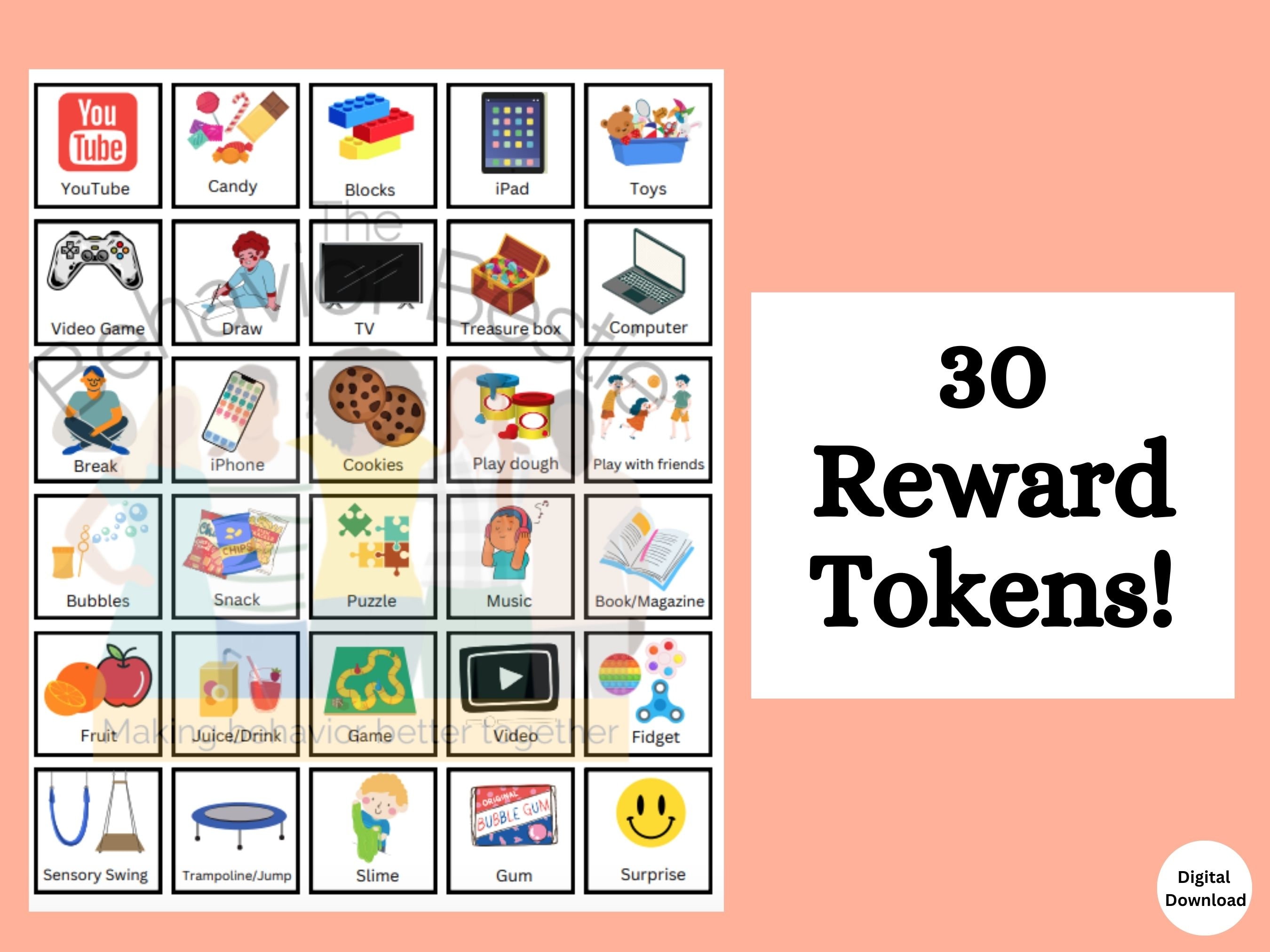 Printable Beach Themed Reward Token Chart Summer Sticker Chart Summer ...