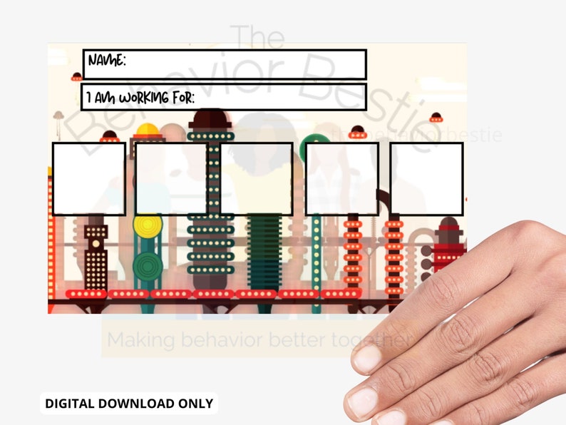 Cute Robots Token Board/digital Reward Chart/instant Download Token ...