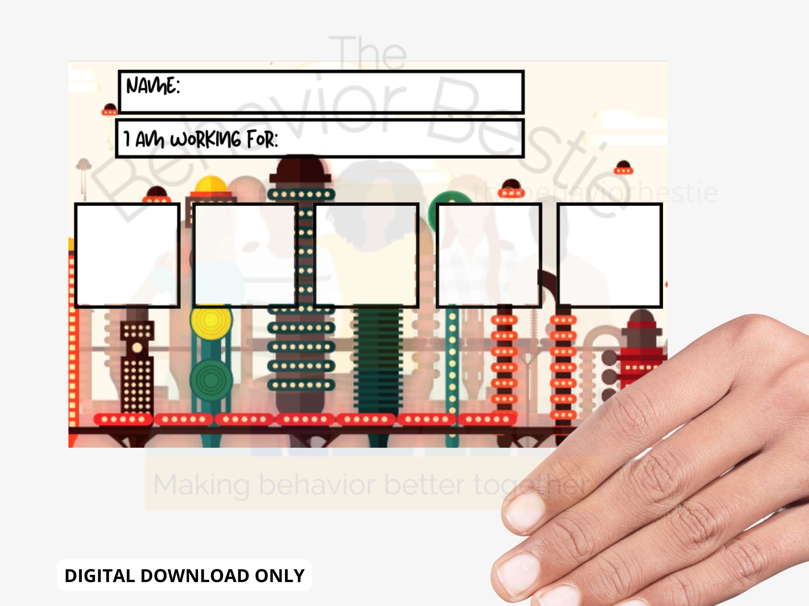 Cute Robots Token Board/digital Reward Chart/instant Download Token ...