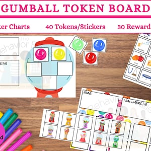Gumball Sticker Chart | Gumball Token Board | Positive Behavior Chart ...